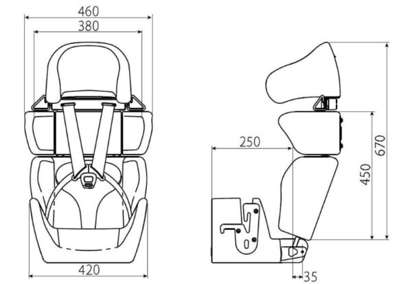 Medifab Carrot 3000 Car Seat - Transport And Access - GTK